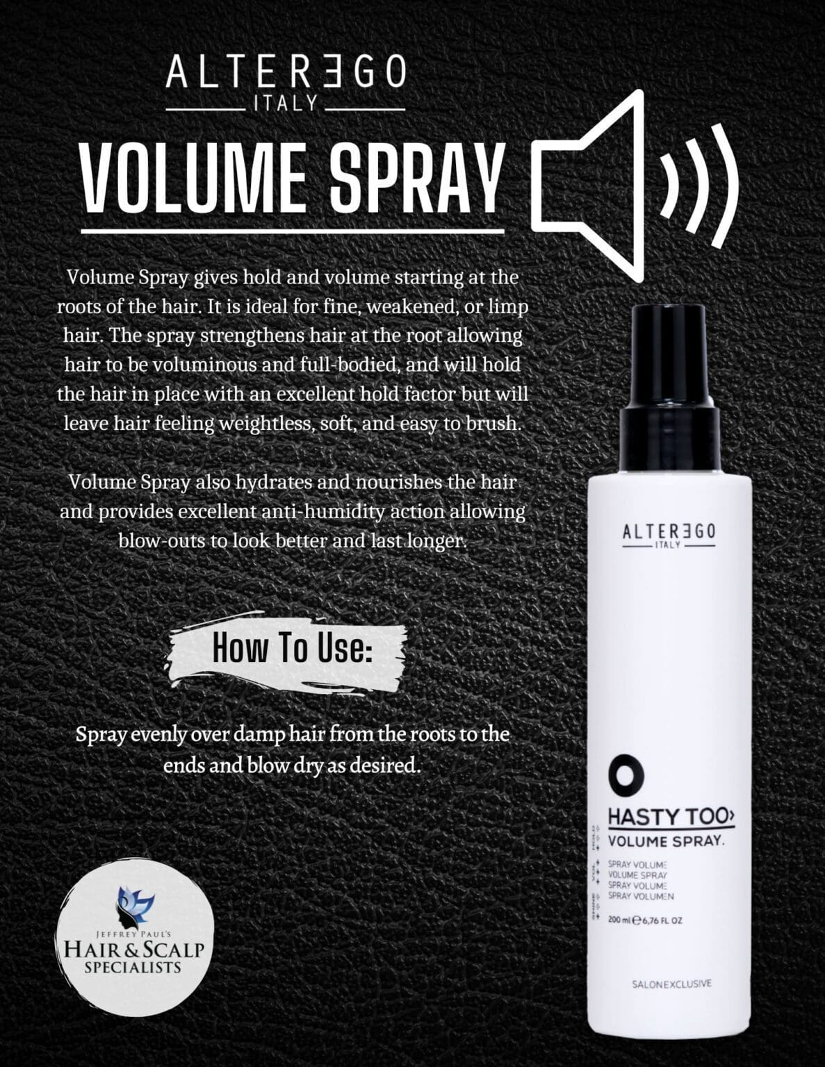 AlterEgo Volume Spray - Jeffrey Paul's Hair & Scalp Specialists